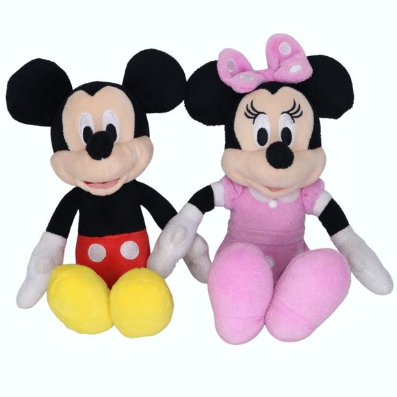 Disney | Toys | Mickey And Minnie Mouse Set Plush Stuffed Animal Disney ...